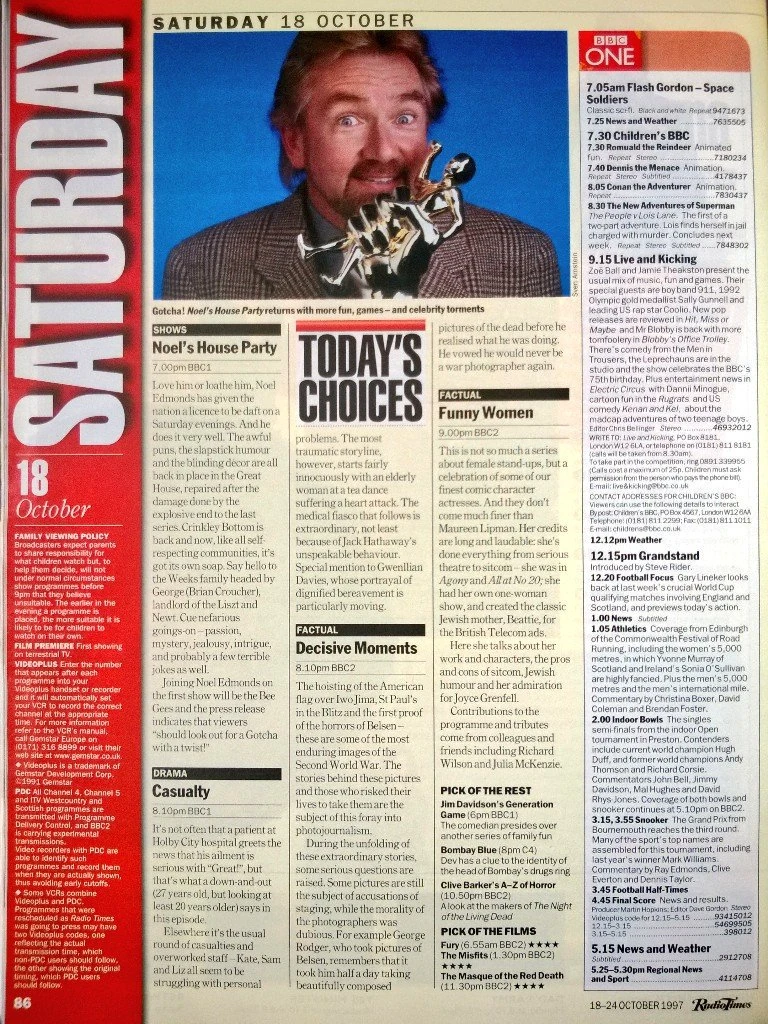 18 October 1997 | A Pop Culture Scrapbook | Fandom