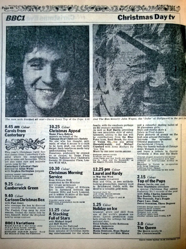 25 December 1974 | A Pop Culture Scrapbook | Fandom