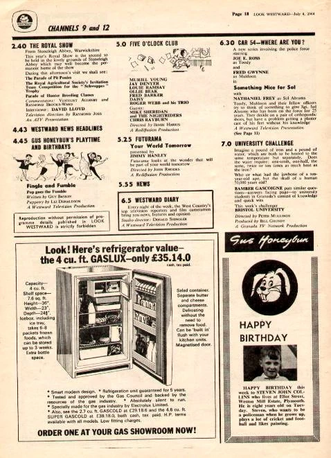 07 July 1964 | A Pop Culture Scrapbook | Fandom