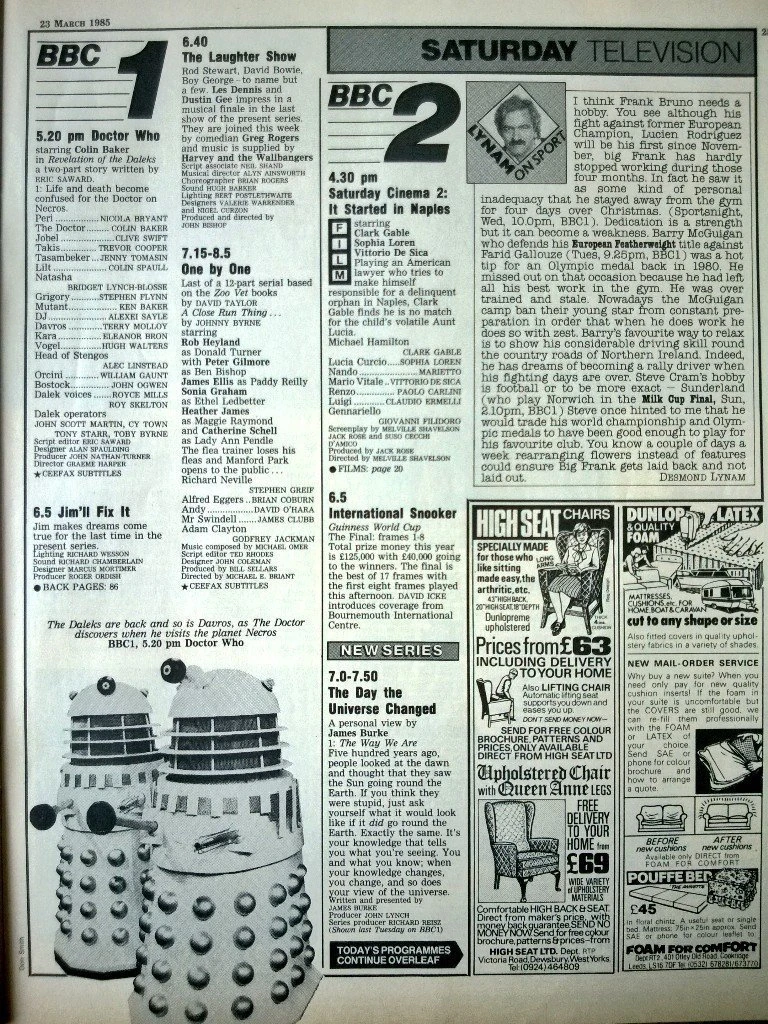 23 March 1985 | A Pop Culture Scrapbook | Fandom