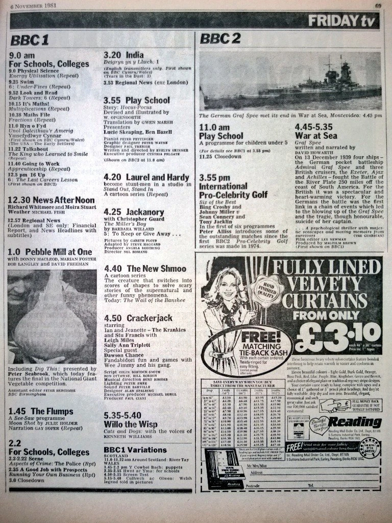 06 November 1981 | A Pop Culture Scrapbook | Fandom