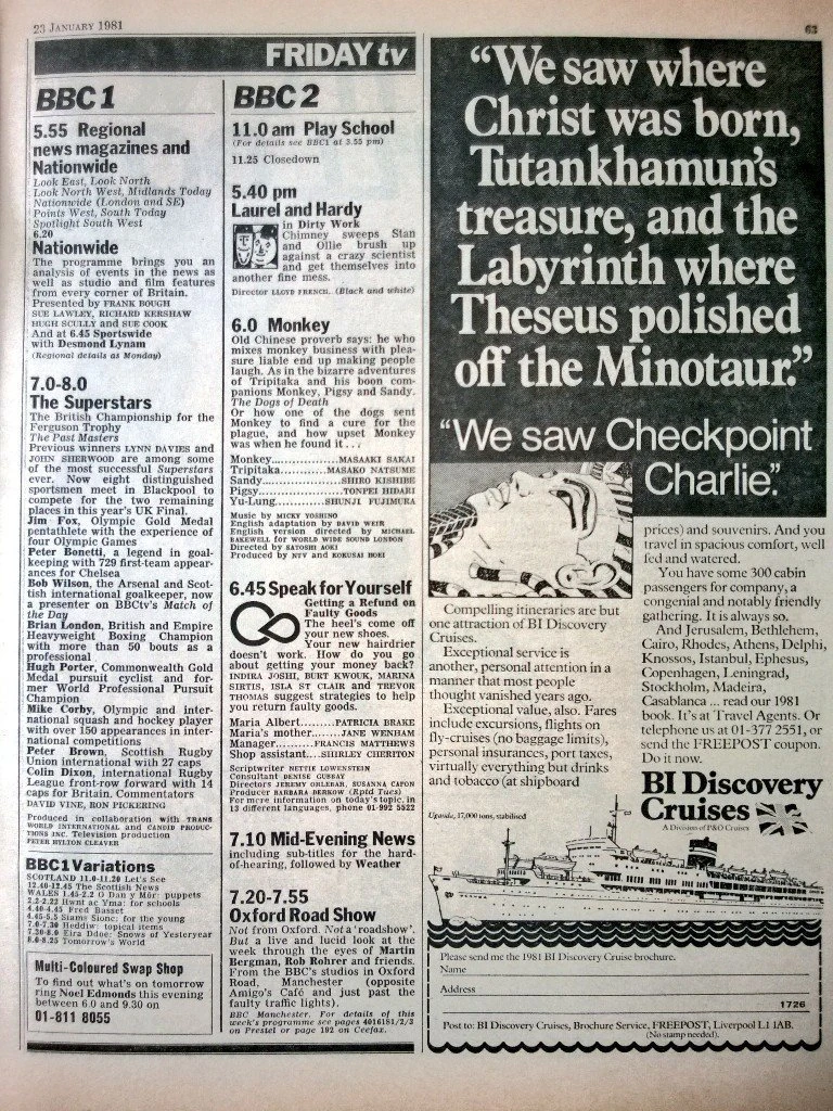 23 January 1981 | A Pop Culture Scrapbook | Fandom