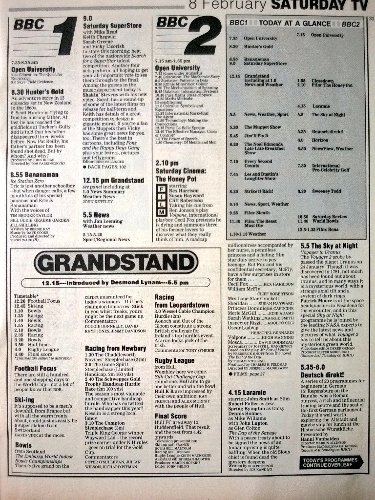 08 February 1986 | A Pop Culture Scrapbook | Fandom