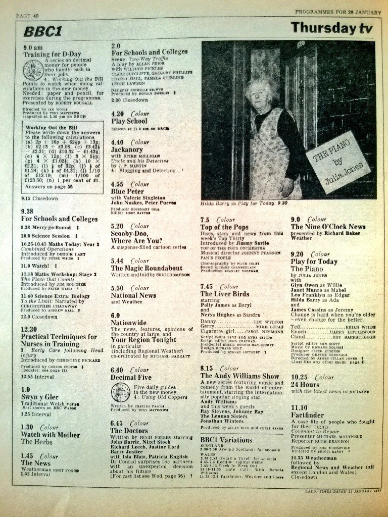 28 January 1971 | A Pop Culture Scrapbook | Fandom
