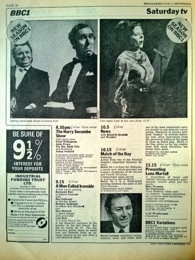 11 September 1971 | A Pop Culture Scrapbook | Fandom