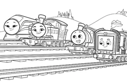 thomas the train all engines go coloring pages
