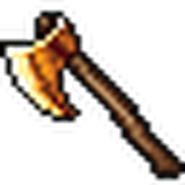 Minecraft Golden Axe Pixel Art
