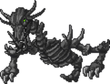 Skeletal Dragon Pixel Art