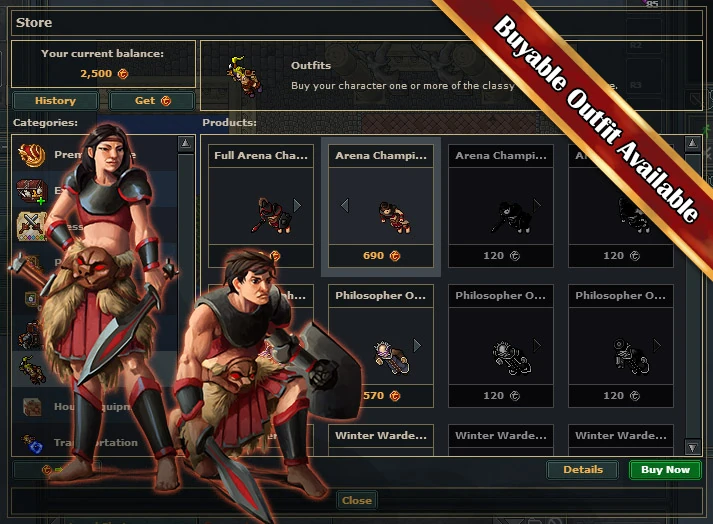 Arena Champion Outfits | TibiaWiki | Fandom