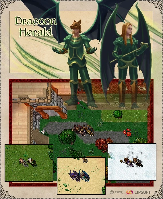 Draccoon Herald Outfits | TibiaWiki | Fandom