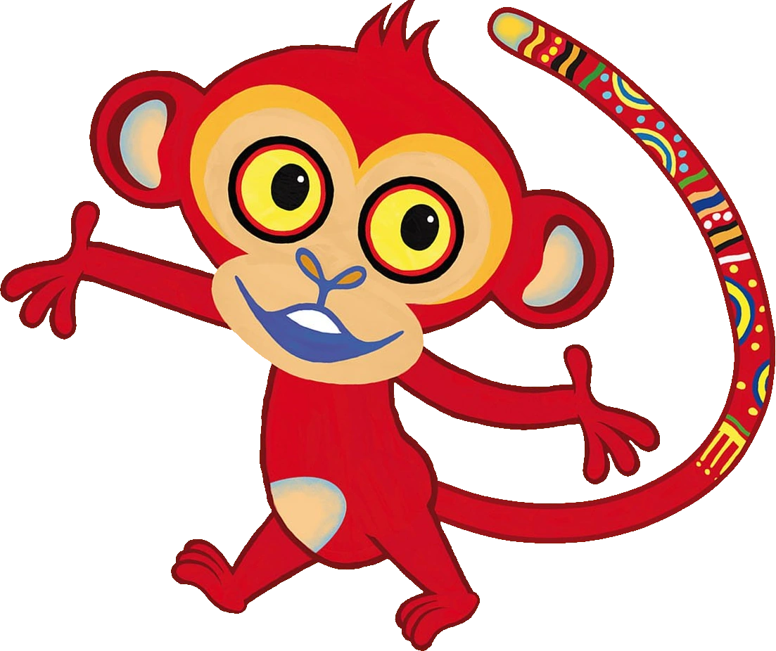 Red Monkey Cartoon