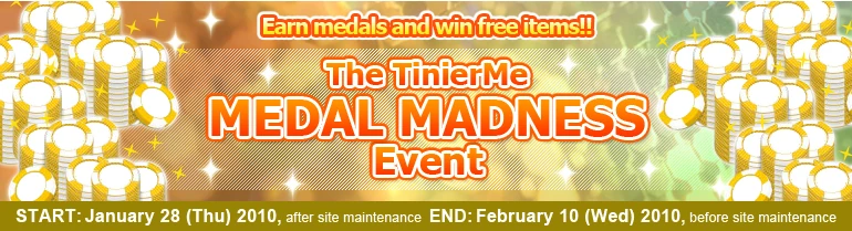 The TinierMe MEDAL MADNESS Event | TinierMe Wiki | Fandom