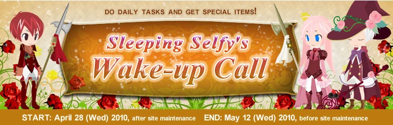 Sleeping Selfy's Wake Up Call Event | TinierMe Wiki | Fandom