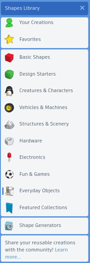 Shapes Library | Tinkercad Wiki | Fandom