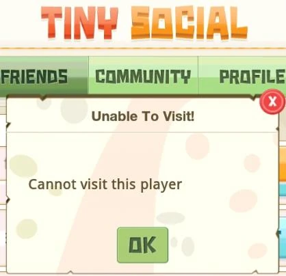 Cannot visit this player | Tiny Village Wiki | Fandom