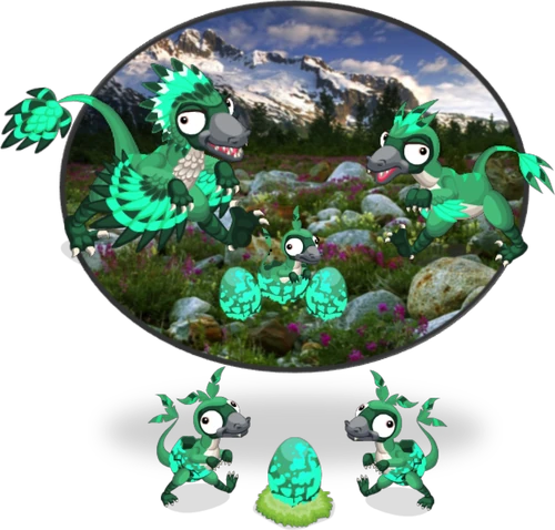 Emerald Bambiraptor | TinyVillageUncut Wiki | Fandom