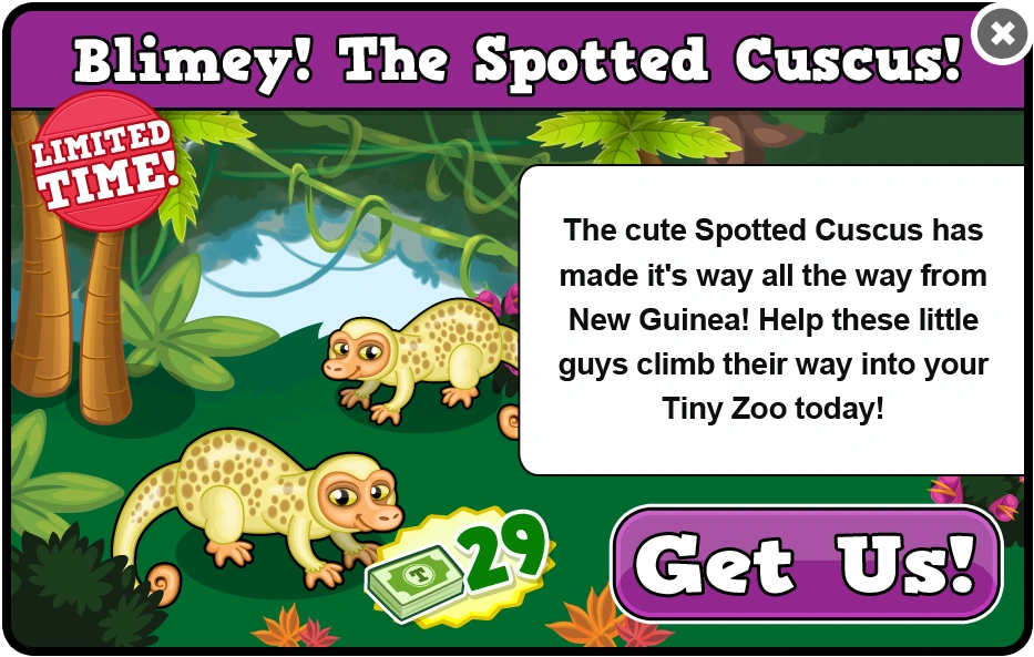 Spotted Cuscus | Tiny Zoo Wiki | Fandom