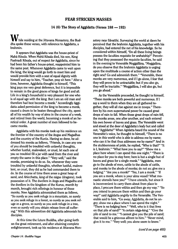 Dhammapada Verses 188 to 192 - Aggidattabrahmana Vatthu | Wikipitaka ...