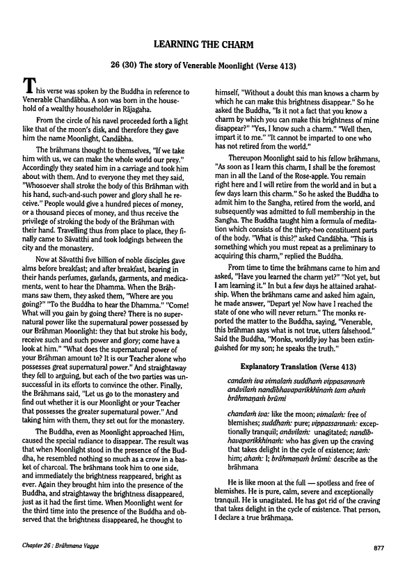 Dhammapada Verse 413 - Candabhatthera Vatthu | Wikipitaka - The ...