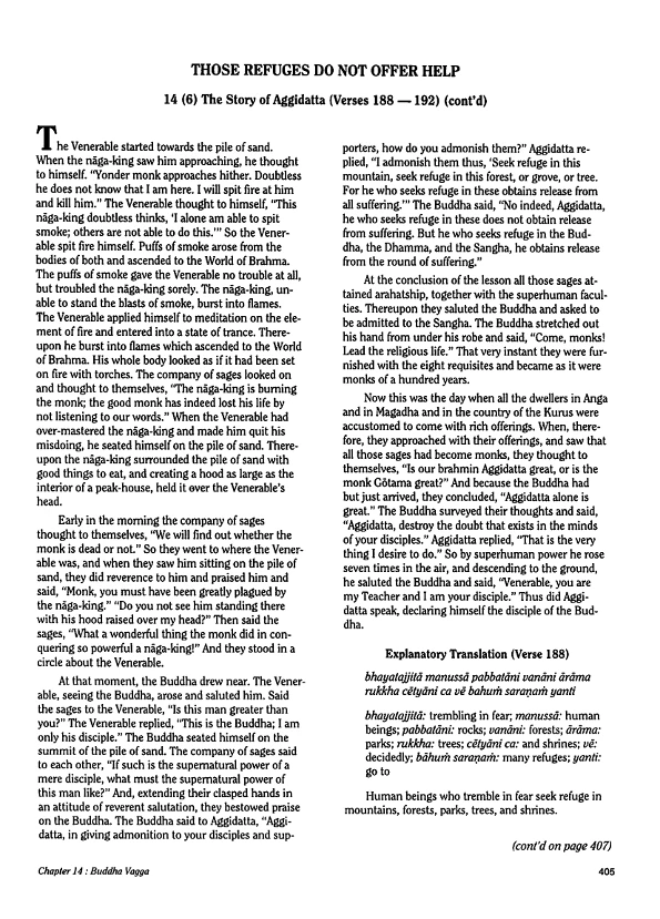 Dhammapada Verses 188 to 192 - Aggidattabrahmana Vatthu | Wikipitaka ...