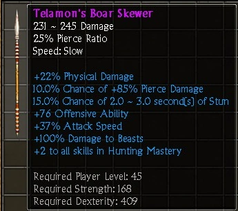 Telamon's Boar Skewer | Titan Quest Wiki | Fandom
