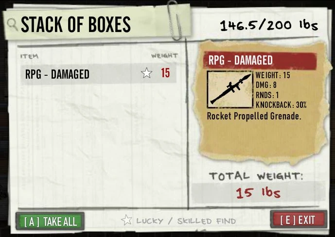 Last Stand 1 Weapon Locations