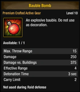 Bauble Bomb | The Last Stand Wiki | Fandom