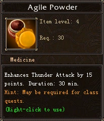 Agile Powder | TLBB EU Wiki | Fandom