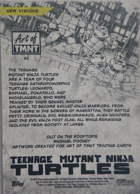 Card 92 Out on the Rooftops (Art of TMNT) | TMNTPedia | Fandom