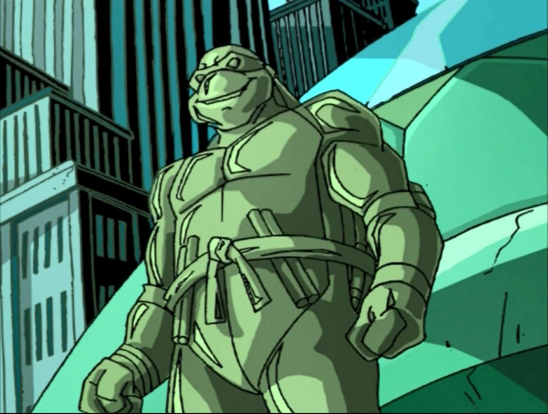 Michelangelo's statue (Reality Check) | TMNTPedia | Fandom