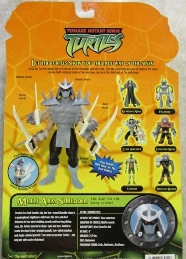 Multi-Arm Shredder (2004 action figure) | TMNTPedia | Fandom