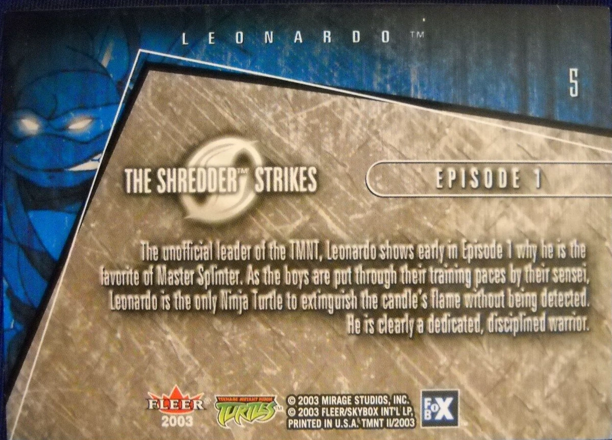 Leonardo Episode 1 | TMNTPedia | Fandom
