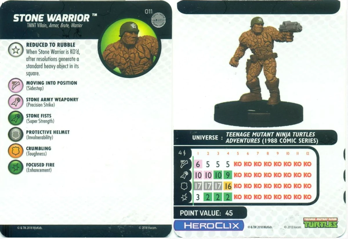 Stone Warrior (Heroclix TMNT4-011) | TMNTPedia | Fandom