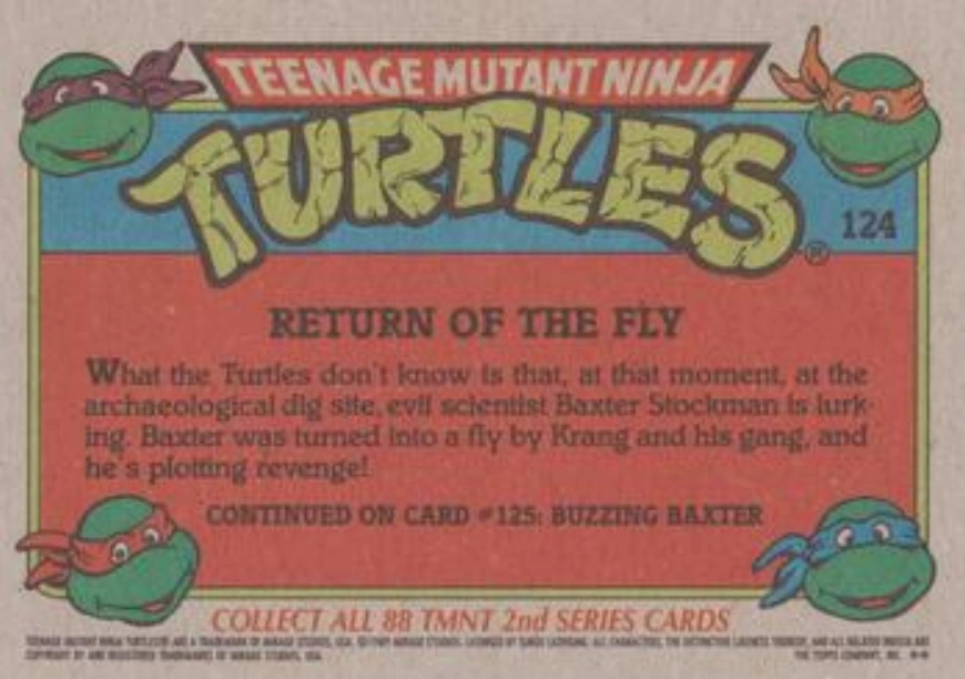 Return of the Fly (1989 trading card) | TMNTPedia | Fandom