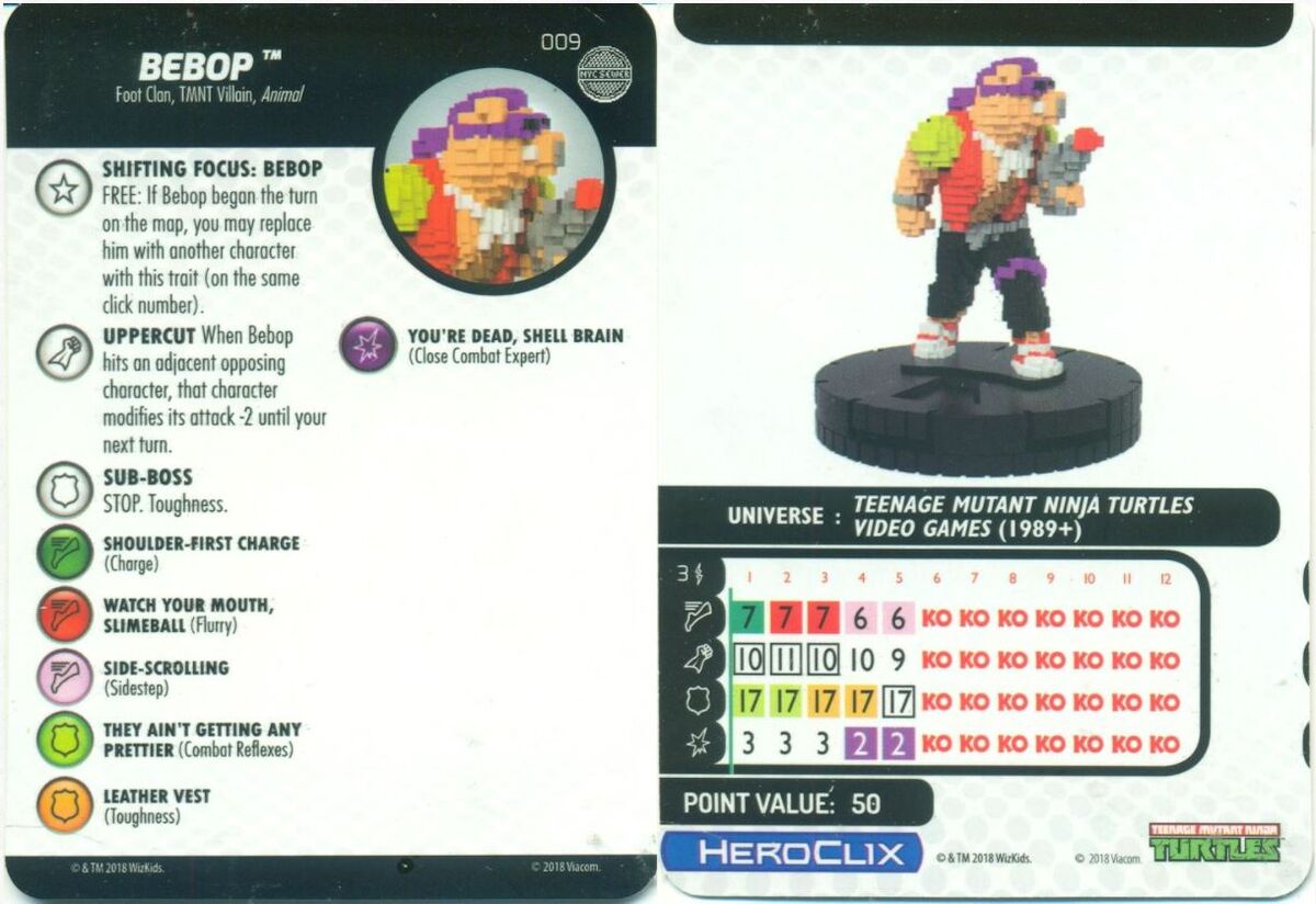 Bebop Heroclix Tmnt4 009 Tmntpedia Fandom