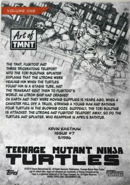 Card 8 TMNT Volume 1 - Issue 7 (Art of TMNT) | TMNTPedia | Fandom