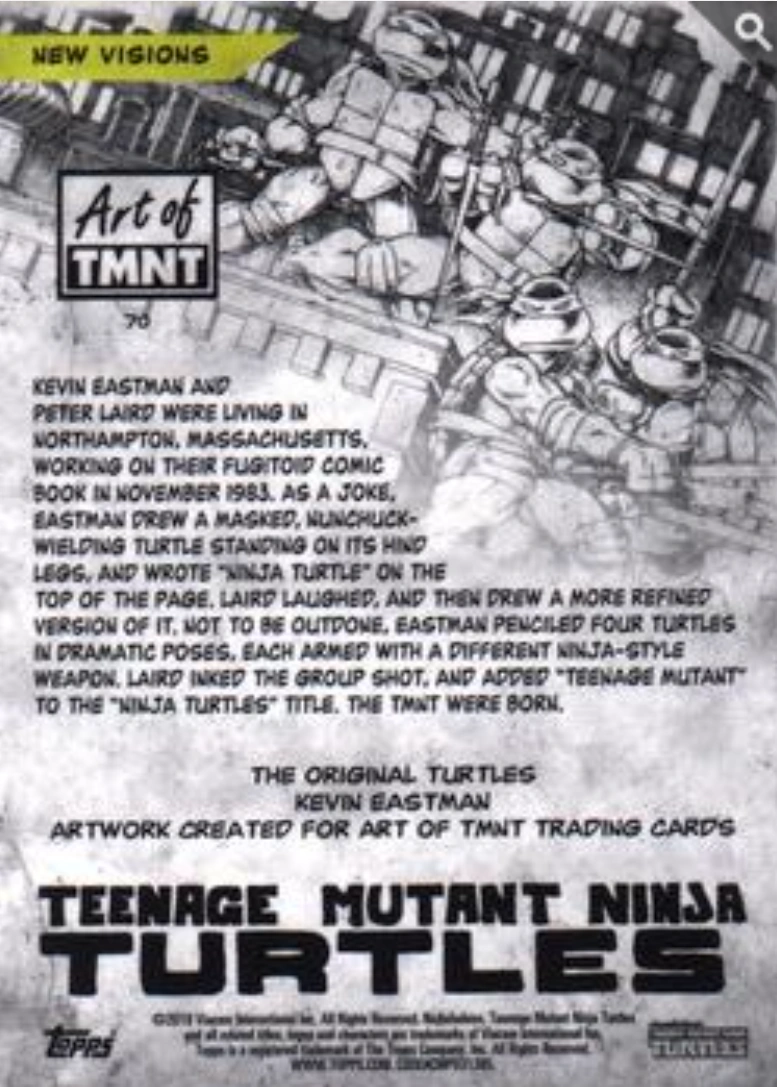 Card 70 The Original Turtles (Art of TMNT) | TMNTPedia | Fandom