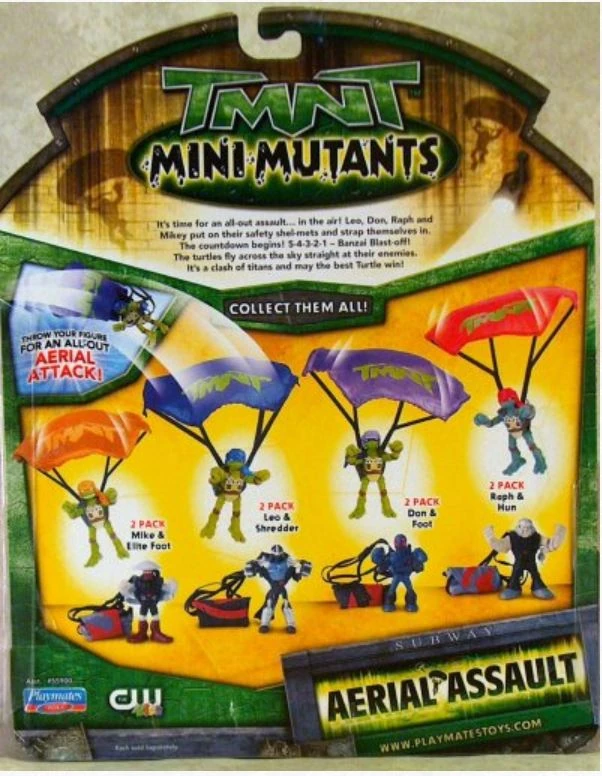 Mini-Mutants Aerial Assault Raph vs. Hun (2009 mini-figures ...