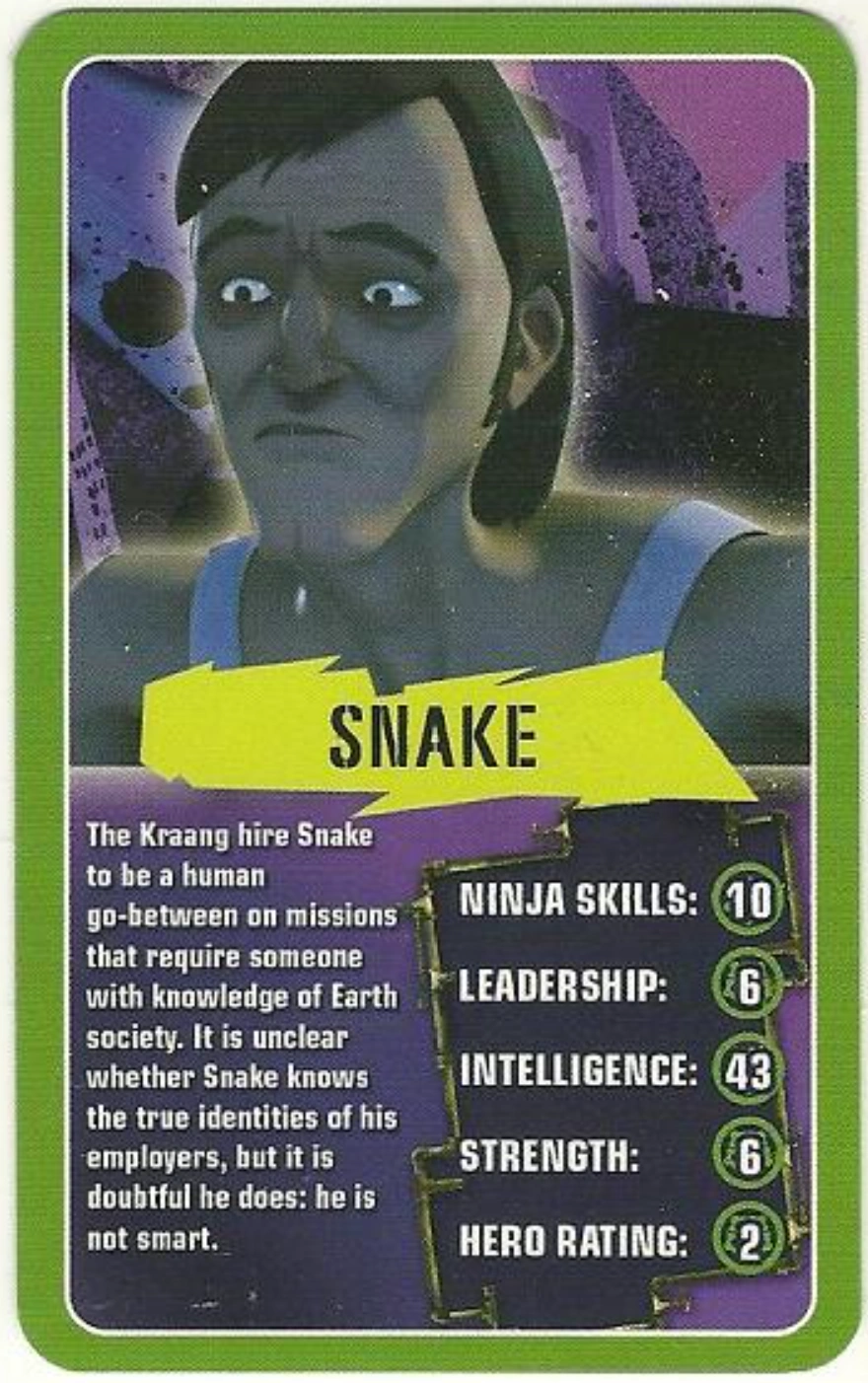 Snake (Top Trumps) | TMNTPedia | Fandom