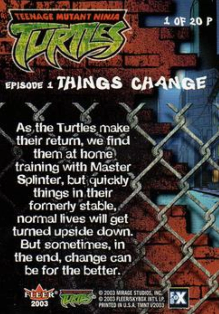 Previews 1 of 20 Episode 1: Things Change | TMNTPedia | Fandom
