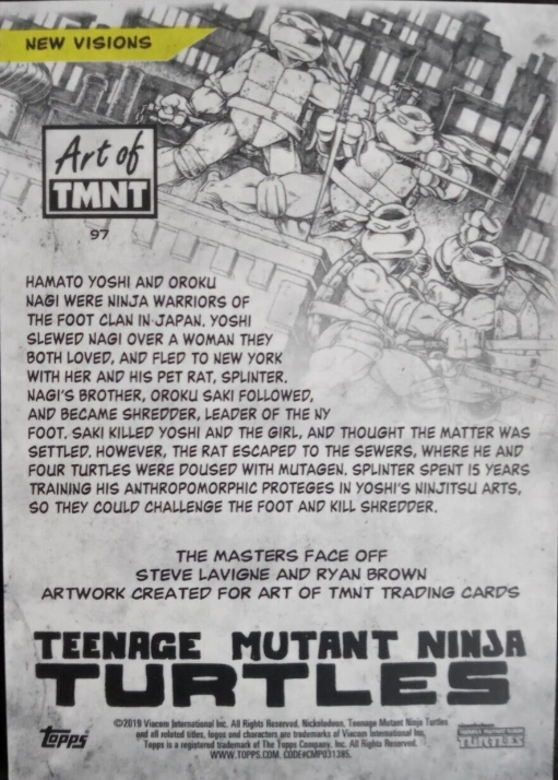 Card 97 The Masters Face Off (Art of TMNT) | TMNTPedia | Fandom