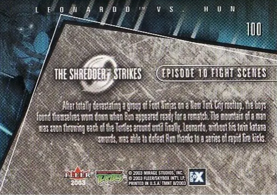Leonardo vs. Hun | TMNTPedia | Fandom