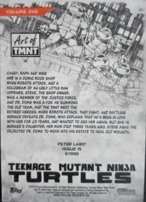 Card 15 TMNT Volume 1 - Issue 15 (Art of TMNT) | TMNTPedia | Fandom