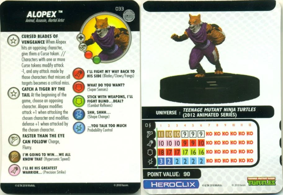 Alopex (Heroclix TMNT4-033) | TMNTPedia | Fandom