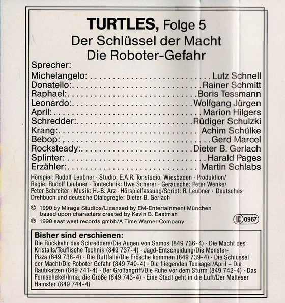 Teenage Mutant Hero Turtles (OHHA) cassette 5 | TMNTPedia | Fandom