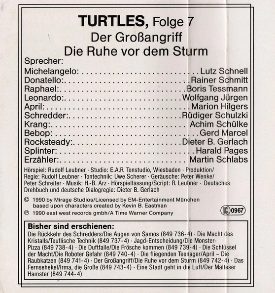Teenage Mutant Hero Turtles (OHHA) cassette 7 | TMNTPedia | Fandom