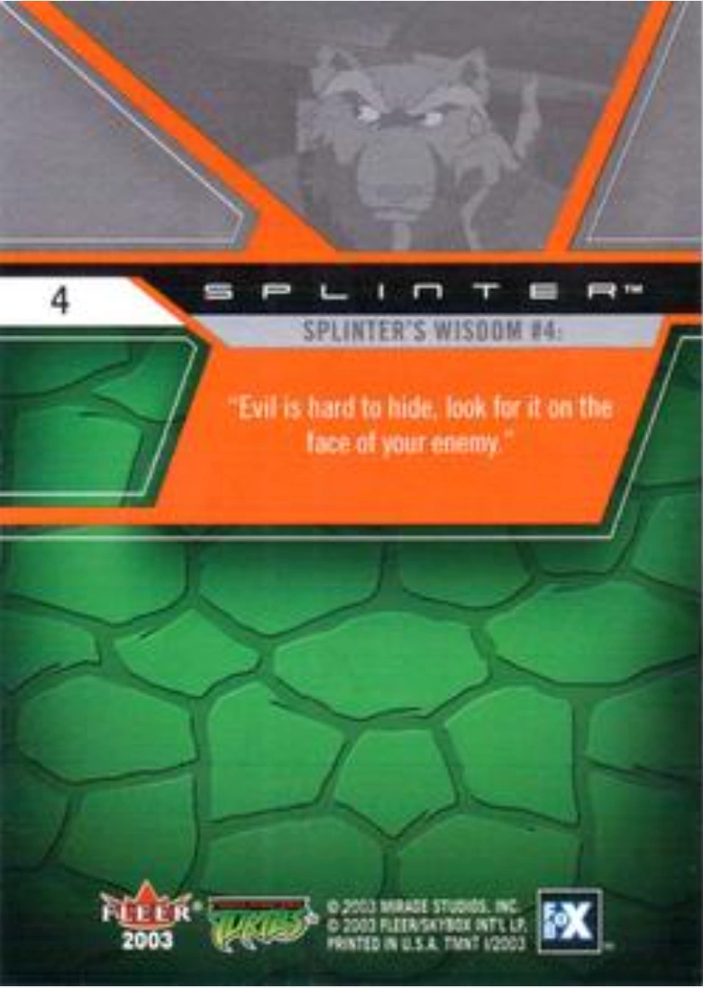Splinter’s Wisdom 4 | TMNTPedia | Fandom