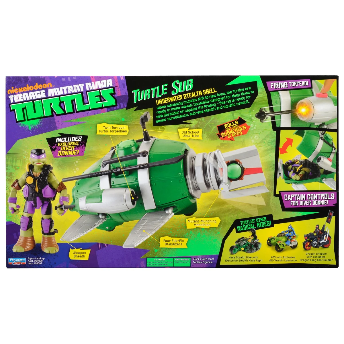 Turtle Sub with Diver Donnie (2014 toy) | TMNTPedia | Fandom