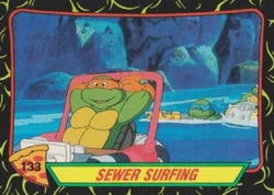 Sewer Surfing (1989 trading card) | TMNTPedia | Fandom