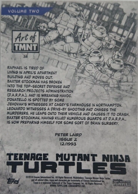 Card 38 TMNT Volume 2 - Issue 2 (Art of TMNT) | TMNTPedia | Fandom